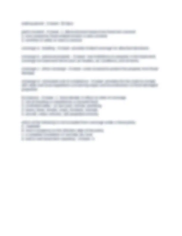 National Flood Insurance Policy (NFIP) | Exams Advanced Education | Docsity