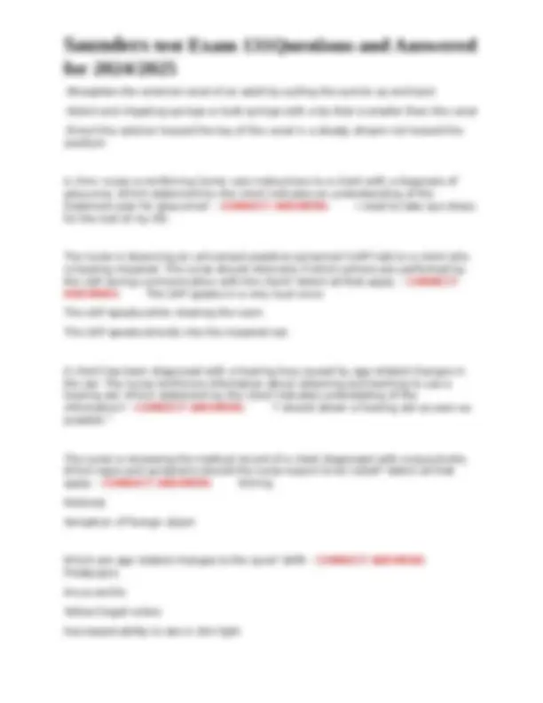 Saunders Test Exam 131: Questions and Answers for 2024/2025 | Exams ...