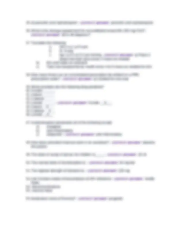 Pharmacy Examination Revision Questions together with the most correct ...