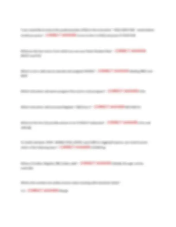 FANUC Certification Final Questions and Answers | Exams Nursing | Docsity