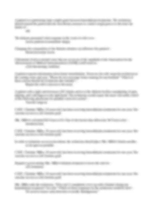 Hemodialysis Technician Exam Practice Questions | Exams Nursing | Docsity