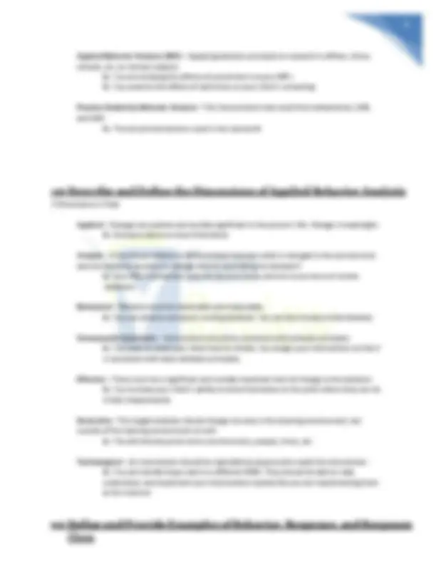 BCBA EXAM REVIEW STUDY GUIDE – 5TH EDITION | Exams Nursing | Docsity