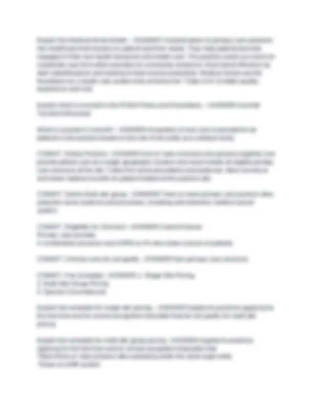 PCMH-CEC Examination with Complete Solution | Exams Nursing | Docsity