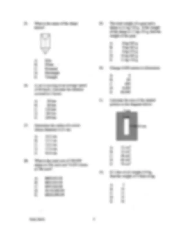 2024 NCEE Common Entrance Past Questions | Exams Mathematics | Docsity
