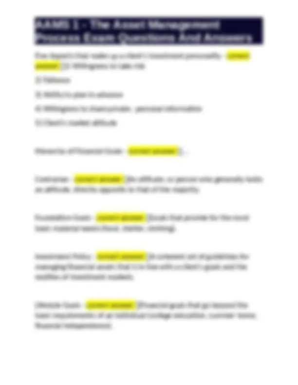 AAMS 1 - The Asset Management Process Exam Questions And Answers ...