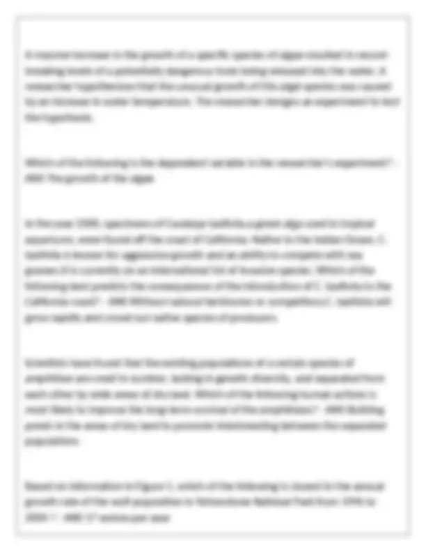 AP Biology Unit 8 Detailed Questions and Expert Answers | Exams Applied ...