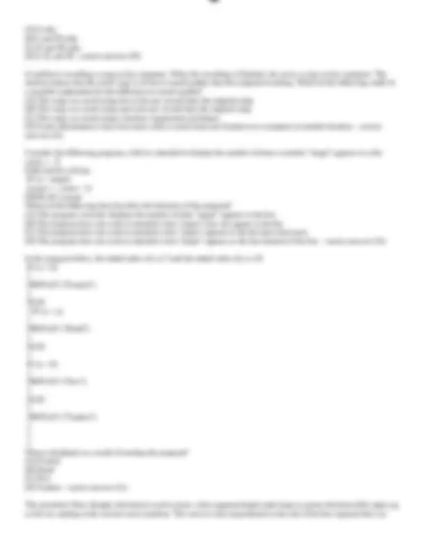 AP Computer Science Principles Exam Questions | Exams Applications of Computer Sciences | Docsity