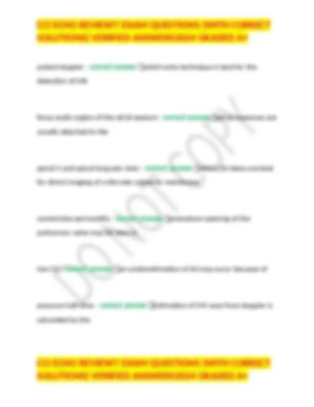 CCI ECHO REVIEW!! EXAM QUESTIONS (WITH CORRECT SOLUTIONS) VERIFIED ...
