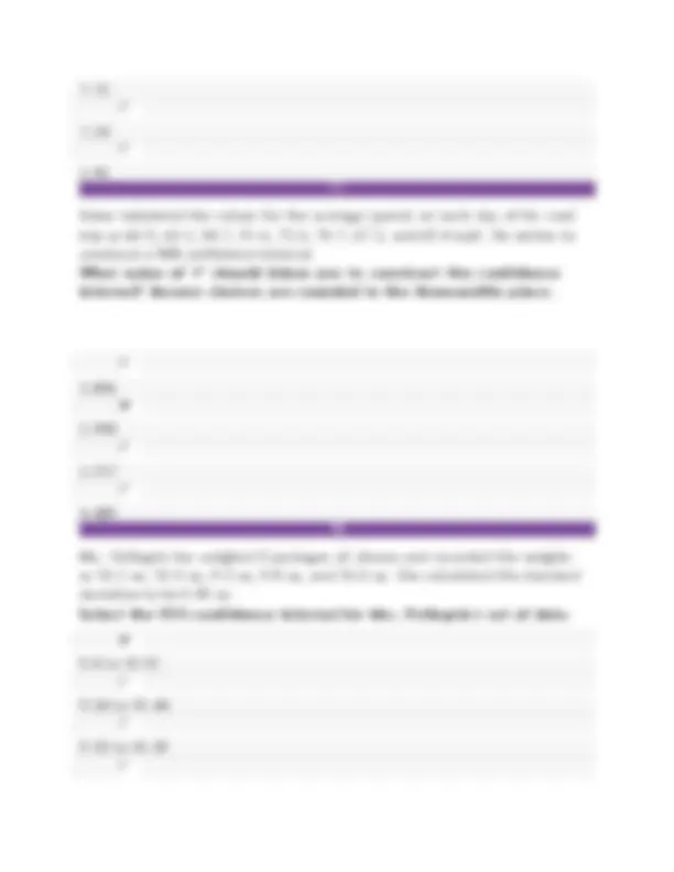 Statistics Pathways Unit 5 Milestone. | Exams Statistics | Docsity