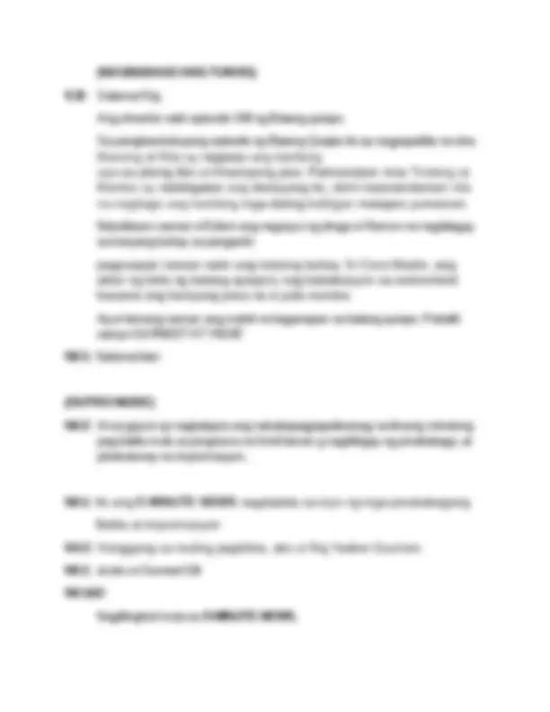 TAGALOG NEWS REPORT SCRIPT | Transcriptions Vocational education | Docsity