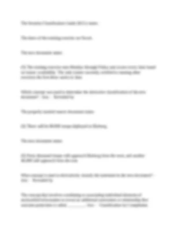 Derivative Classification Exam (IF103.16) - Questions and Answers ...