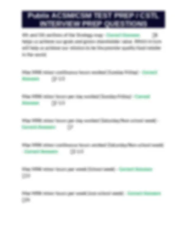 Publix ACSM/CSM TEST PREP / CSTL INTERVIEW PREP QUESTIONS | Exams ...