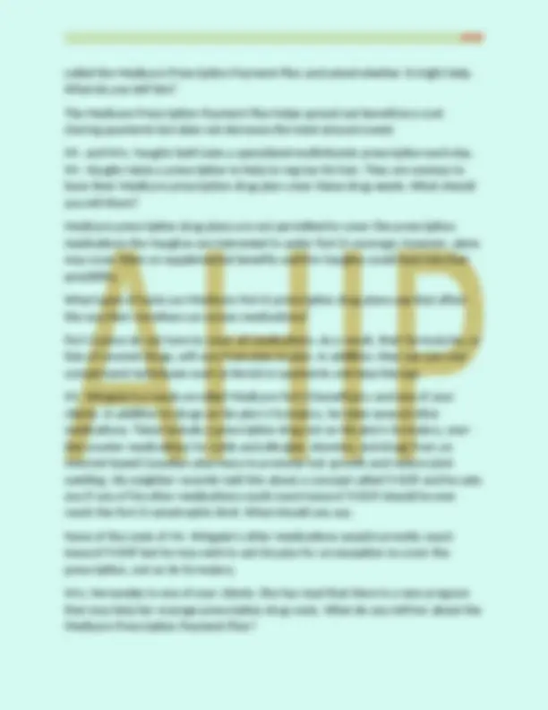 AHIP UPDATED EXAM -- UPDATED SOLUTION | Exams Nursing | Docsity