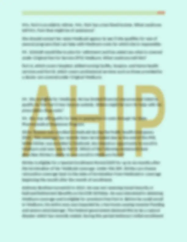AHIP UPDATED EXAM -- UPDATED SOLUTION | Exams Nursing | Docsity