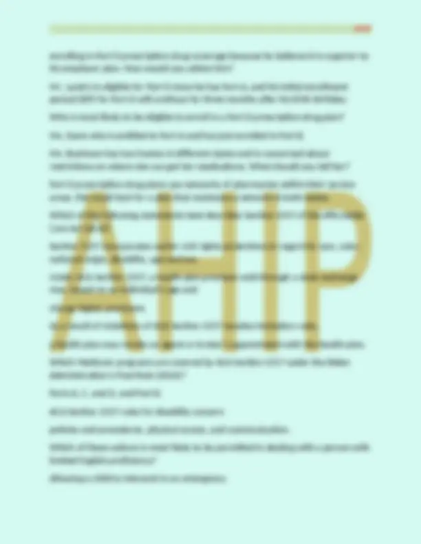 AHIP UPDATED EXAM -- UPDATED SOLUTION | Exams Nursing | Docsity