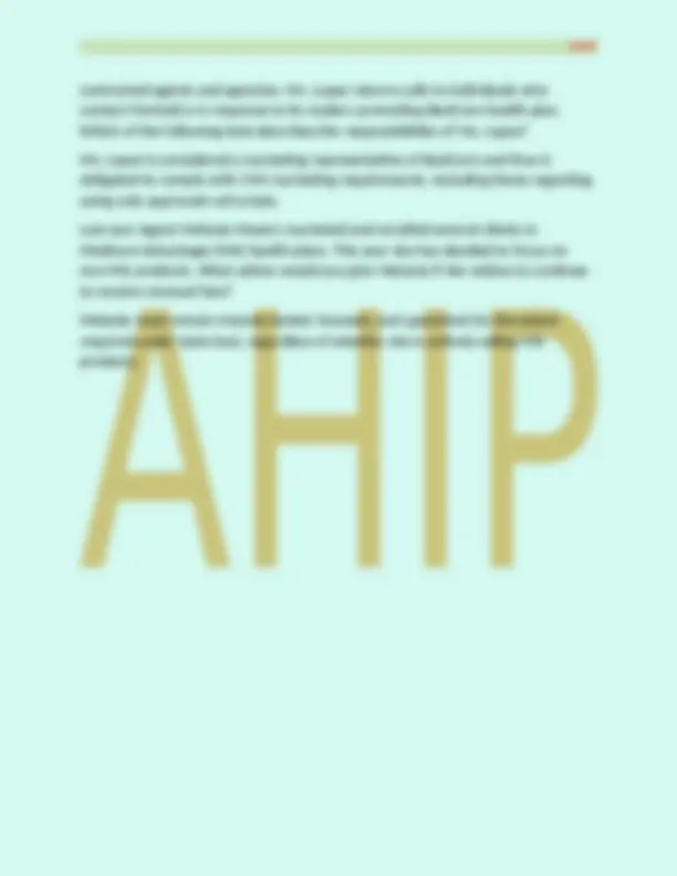 AHIP UPDATED EXAM -- UPDATED SOLUTION | Exams Nursing | Docsity