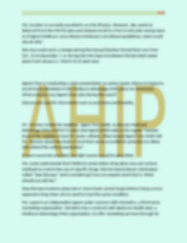 AHIP UPDATED EXAM -- UPDATED SOLUTION | Exams Nursing | Docsity