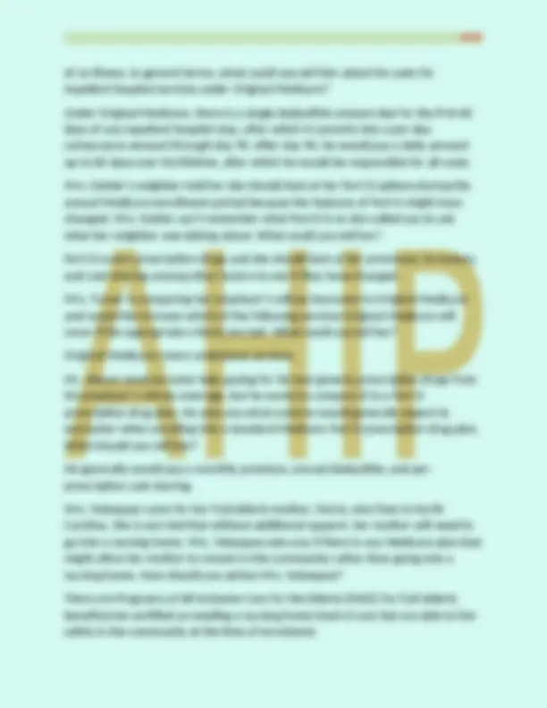AHIP UPDATED EXAM -- UPDATED SOLUTION | Exams Nursing | Docsity
