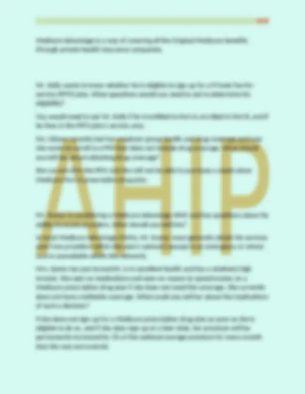 AHIP UPDATED EXAM -- UPDATED SOLUTION | Exams Nursing | Docsity