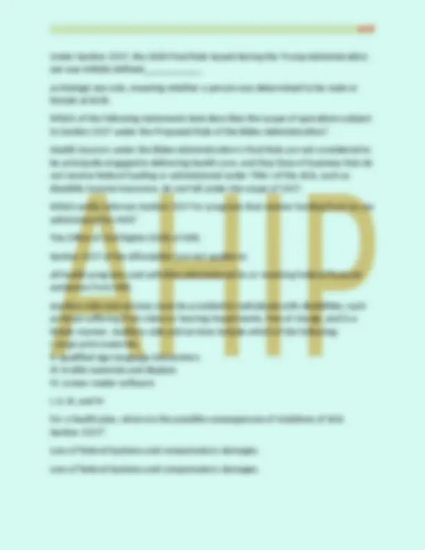 AHIP UPDATED EXAM -- UPDATED SOLUTION | Exams Nursing | Docsity