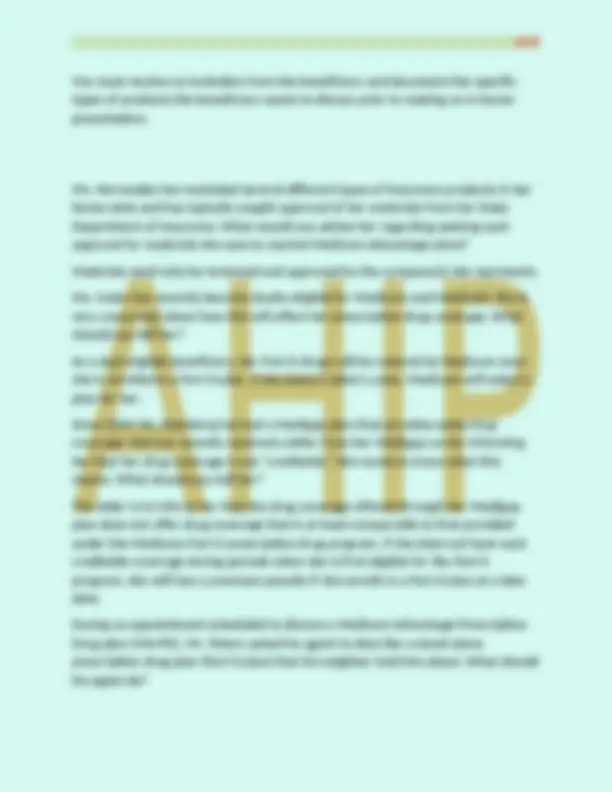 AHIP UPDATED EXAM -- UPDATED SOLUTION | Exams Nursing | Docsity
