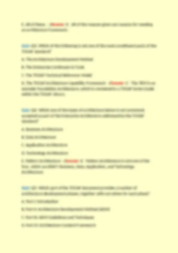 TOGAF Part 1 – Practice: 95 Questions With Complete Solutions | Exams ...