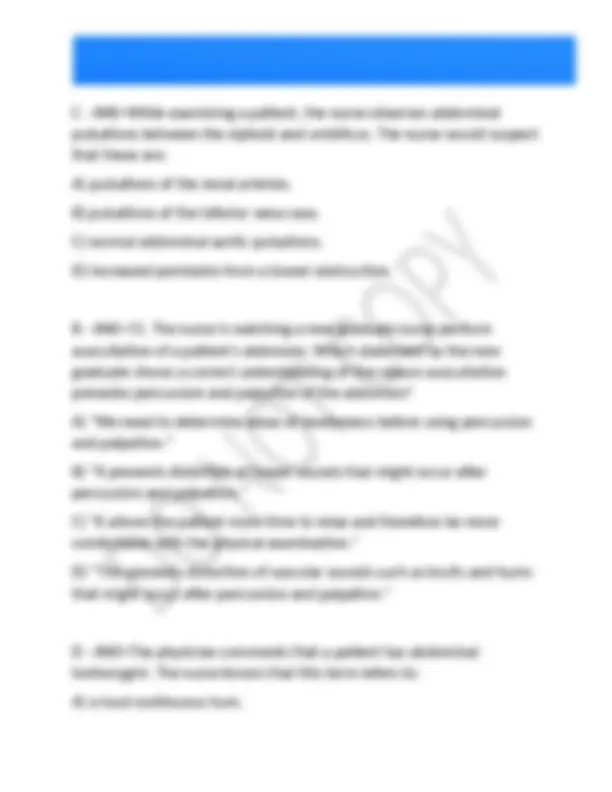 Chapter 21 Abdomen Testbank Bates questions 2024/2025 Detailed ...