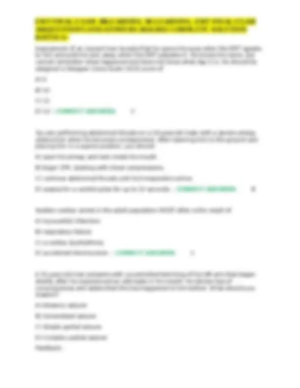 EMT FINAL EXAM JBLEARNING JB LEARNING: EMT FINAL EXAM 166QUESTIONS AND ...