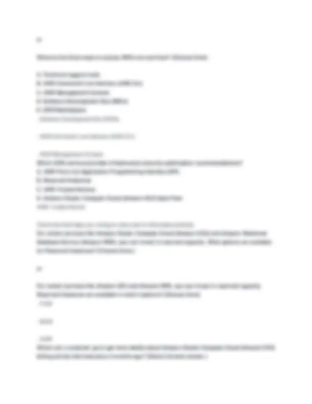 AWS Academy Cloud Foundations - Modules 1 – 8 EXAM QUESTIONS WITH ...