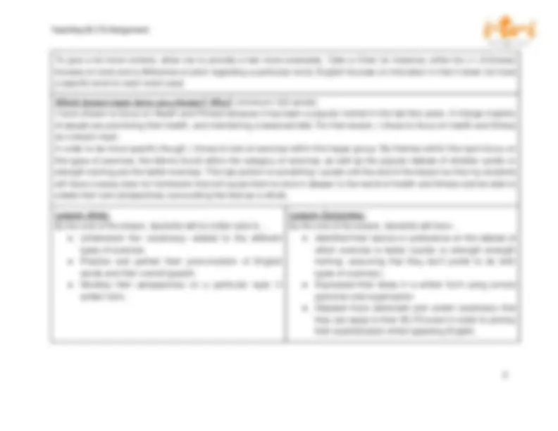 Teaching IELTS Assignment - Listening and Speaking Questions with ...