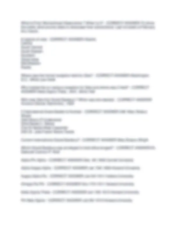 Study Exam Guide for Zeta Phi Beta 2024-2025 | Exams Nursing | Docsity