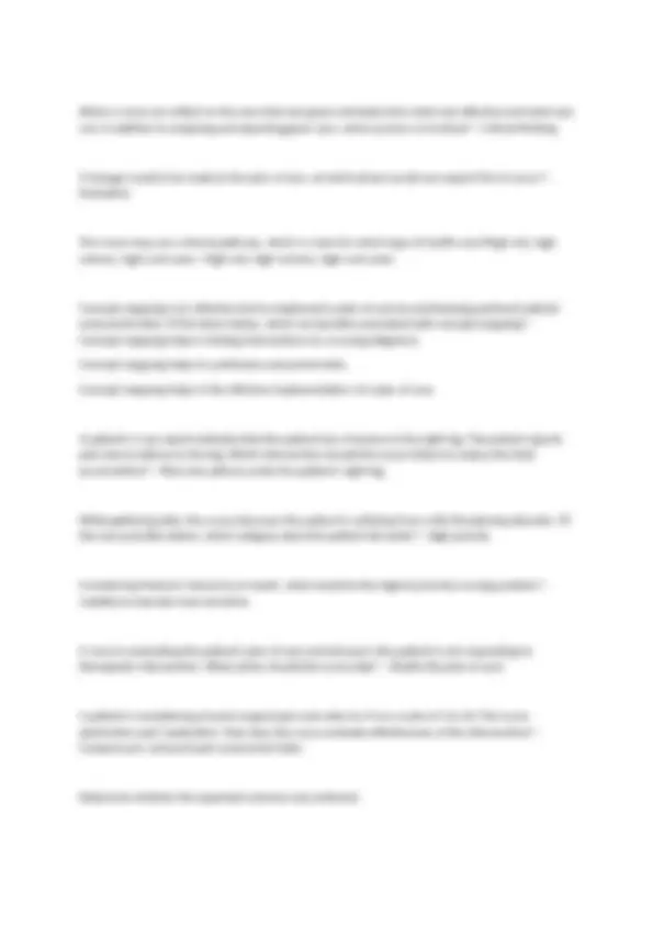 Adaptive Quizzing CH.5 | Exams Nursing | Docsity