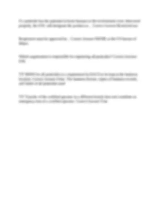 FL GHP Pest control Laws questions with correct answers | Exams Law ...