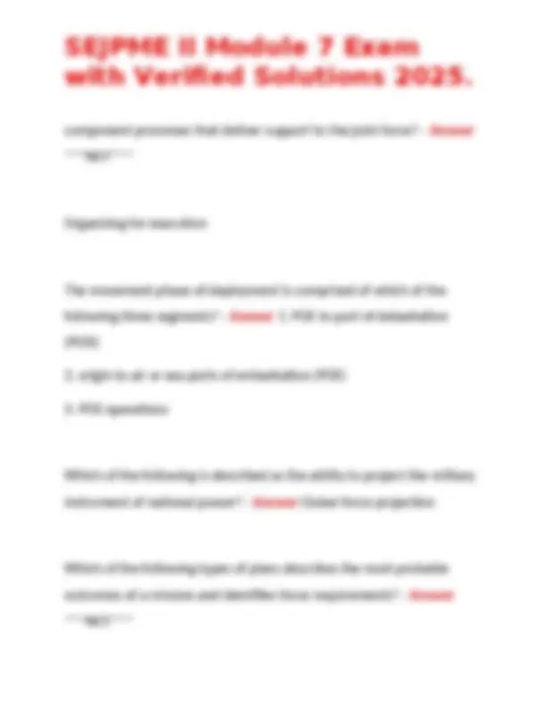 SEJPME II Module 7 Exam with Verified Solutions 2025. | Exams Nursing ...