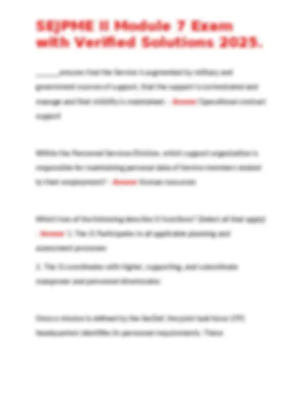 SEJPME II Module 7 Exam with Verified Solutions 2025. | Exams Nursing ...