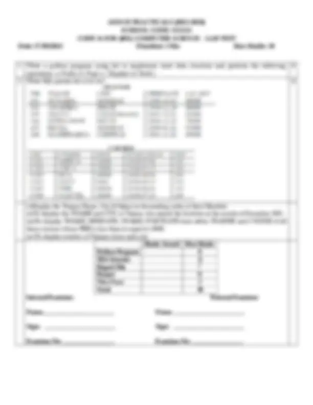 AISSCE Practical Exam: Computer Science Lab Test (2023-2024) | Exams ...