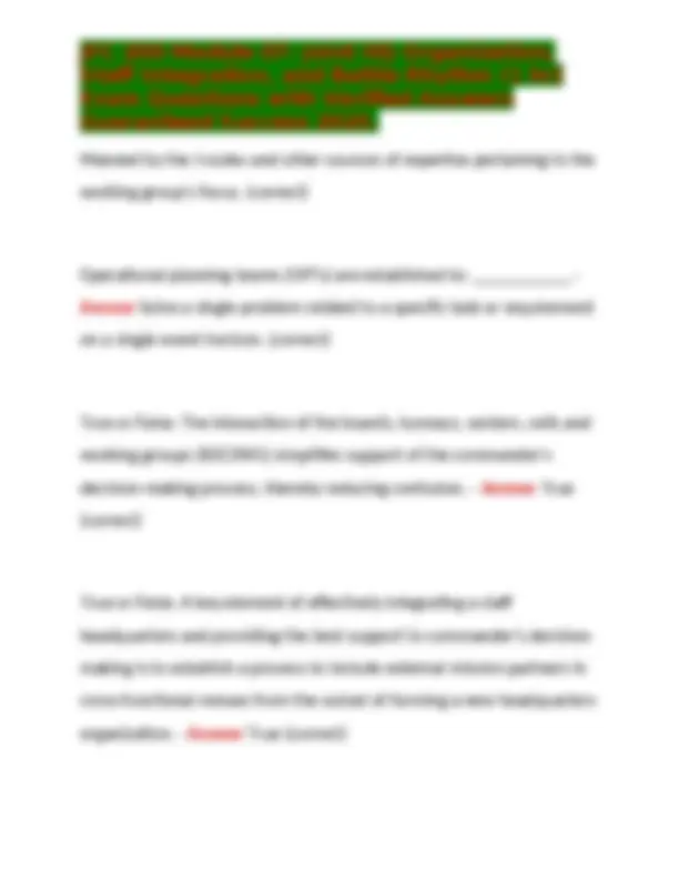 JFC 200 Module 07: Joint HQ Organization, Staff Integration, and Battle ...