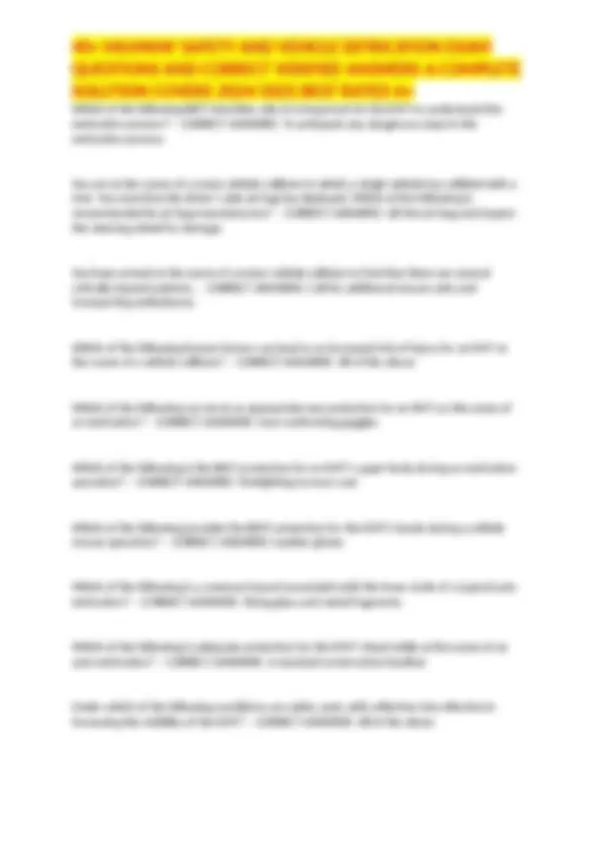 40+ HIGHWAY SAFETY AND VEHICLE EXTRICATION EXAM QUESTIONS AND CORRECT ...