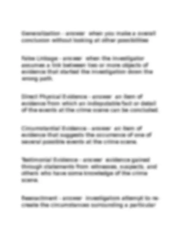 Chapter 7 - Crime Scene Reconstruction exam questions and answers.docx ...