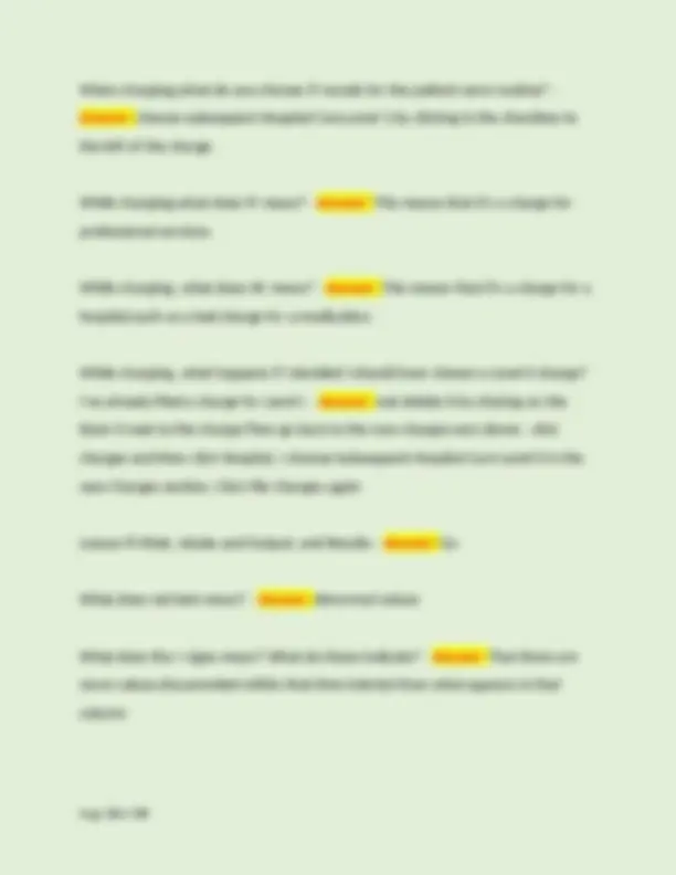 Epic EHR Activity Tabs and Patient Management | Exams Nursing | Docsity