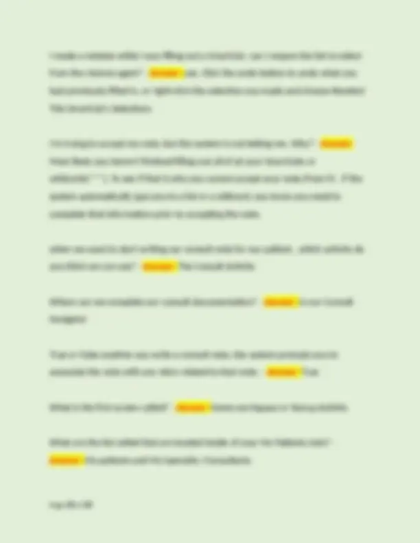 Epic EHR Activity Tabs and Patient Management | Exams Nursing | Docsity