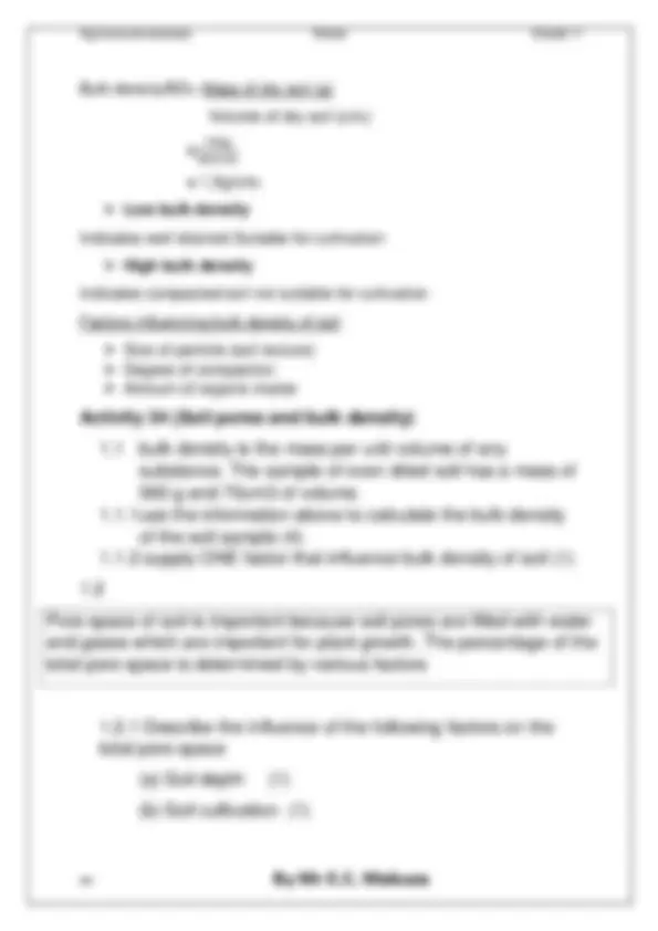 Grade 11 Agricultural sciences | Study notes Earth science | Docsity