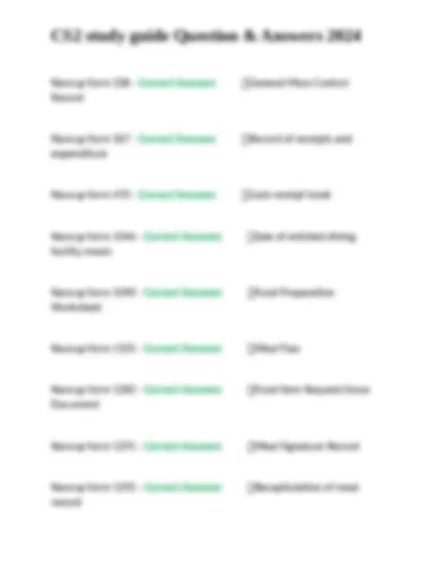 CS2 Study Guide: Comprehensive Answers for Navy Food Service Operations ...