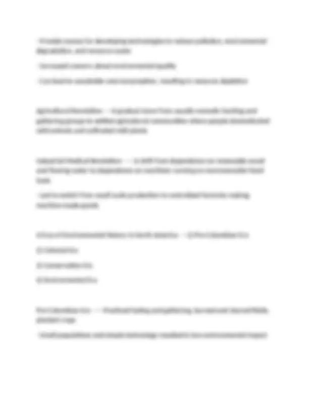 ENSC 200 Introductory Environmental Science – final exam review new ...