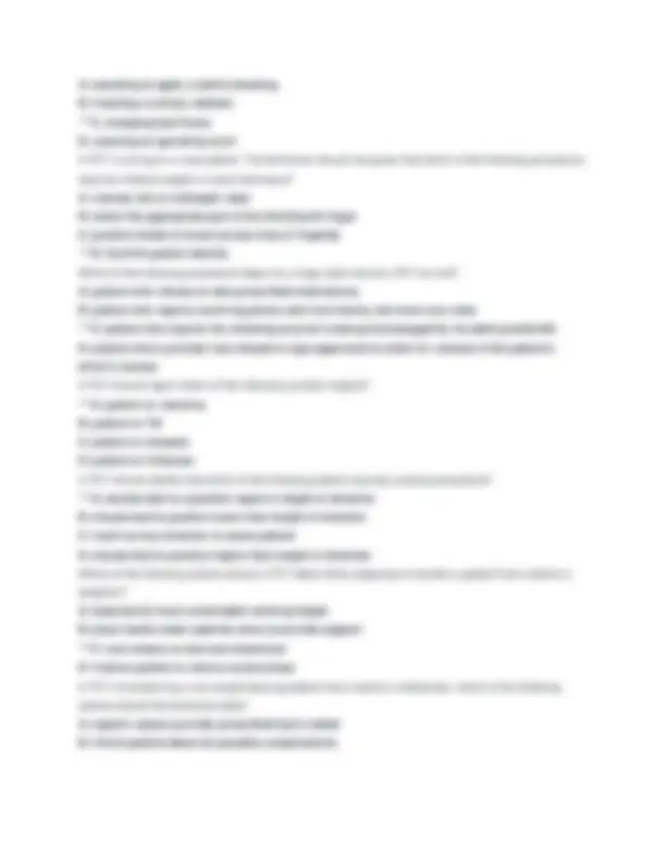 PCT Practice TEST #1 Questions and Answers 2024/2025 | Exams Nursing ...