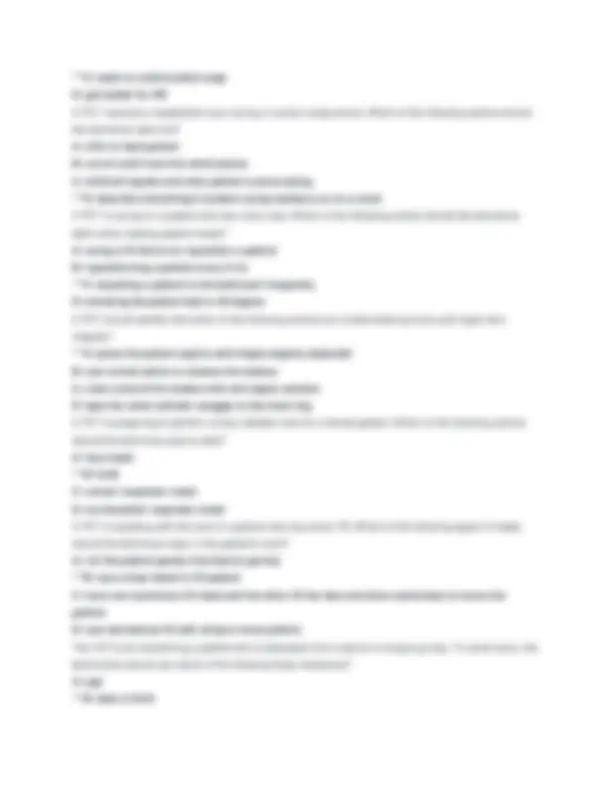 PCT Practice TEST #1 Questions and Answers 2024/2025 | Exams Nursing ...