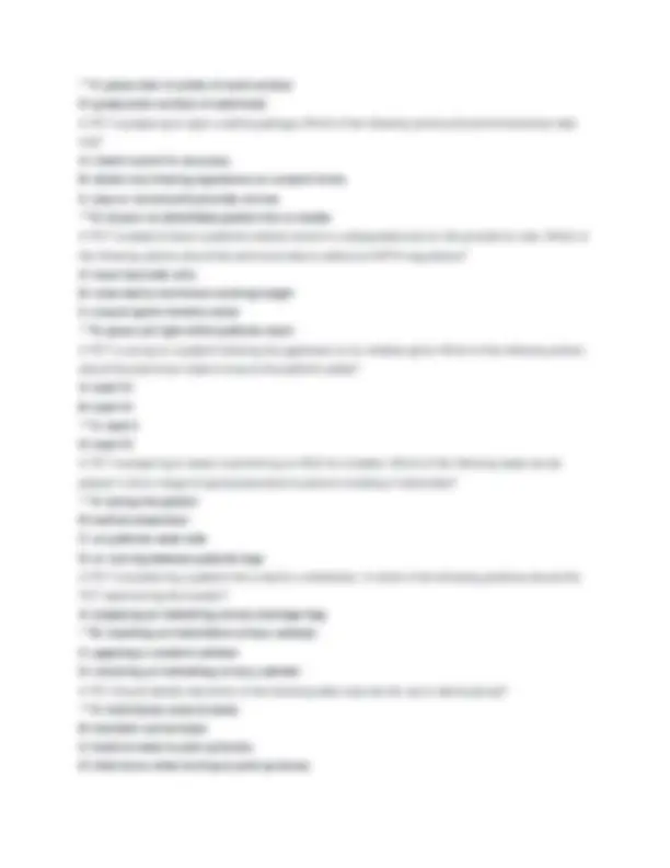 PCT Practice TEST #1 Questions and Answers 2024/2025 | Exams Nursing ...