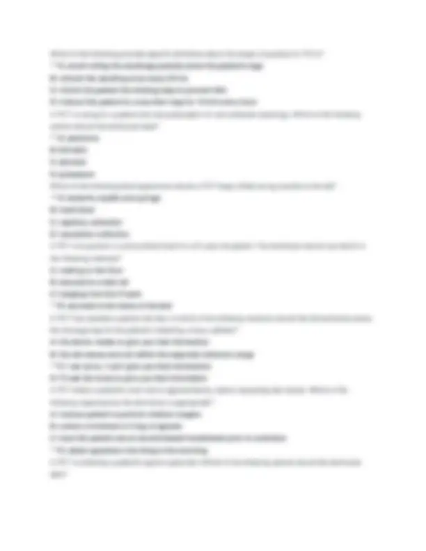 PCT Practice TEST #1 Questions and Answers 2024/2025 | Exams Nursing ...