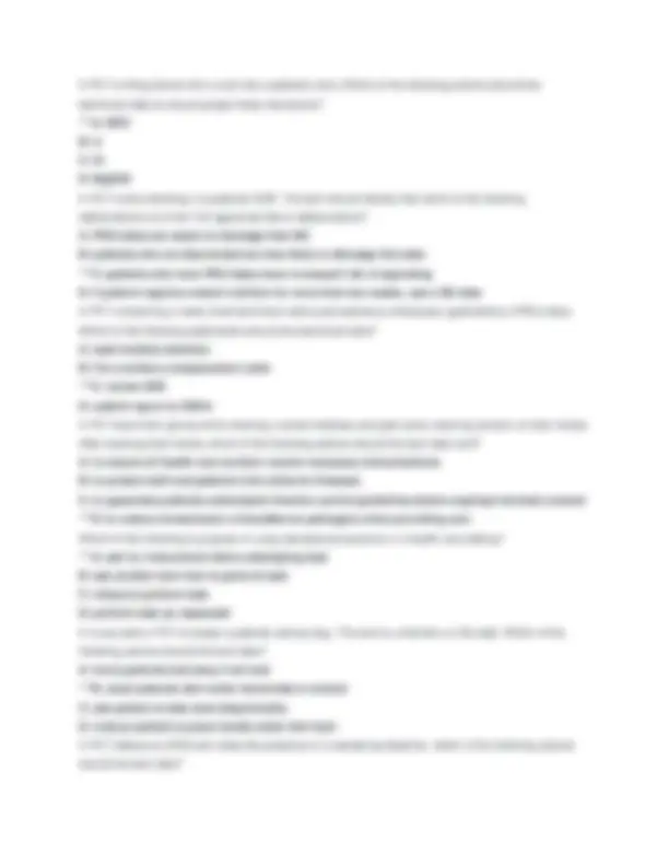 PCT Practice TEST #1 Questions and Answers 2024/2025 | Exams Nursing ...