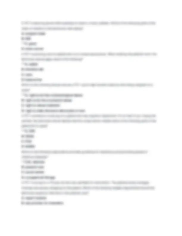 PCT Practice TEST #1 Questions and Answers 2024/2025 | Exams Nursing ...